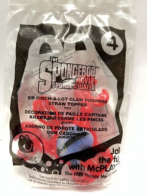 2015 McDonalds SpongeBob Movie Sir Pinch-A-Lot Claw Topper Happy meal ...