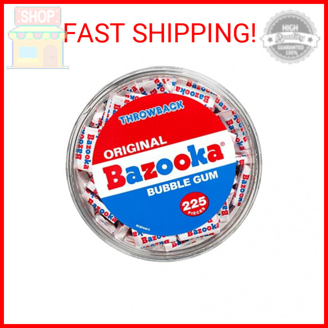 Bazooka Bubble Gum Individually Wrapped Pink Chewing Gum in Original ...