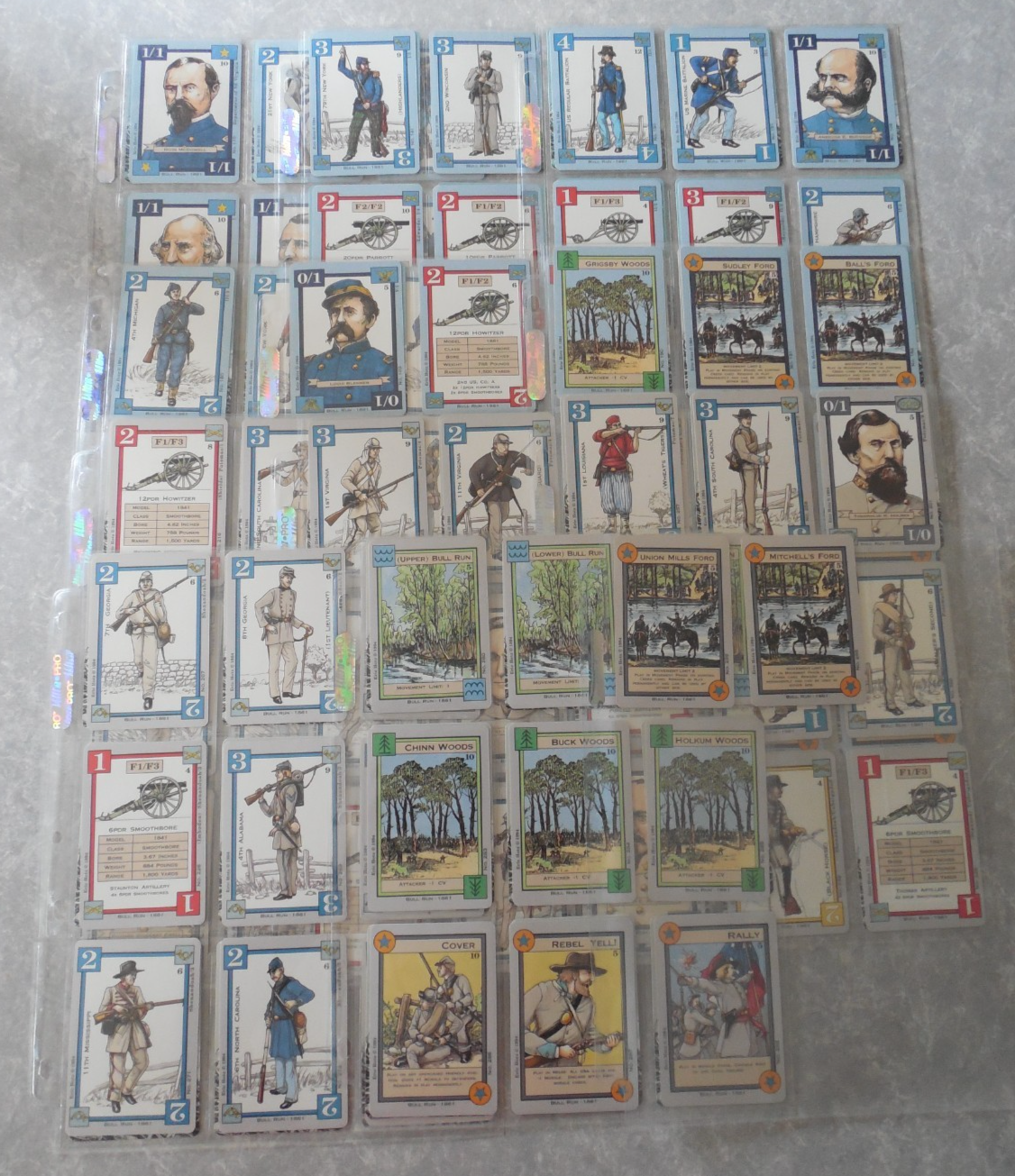 LOT OF 200 CARDS, DIXIE AMERICAN CIVIL WAR CARD GAME, BULL RUN ...