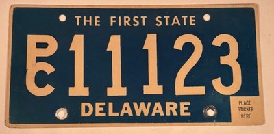 Delaware License Plate, Vintage. Pc 11123 | eBay
