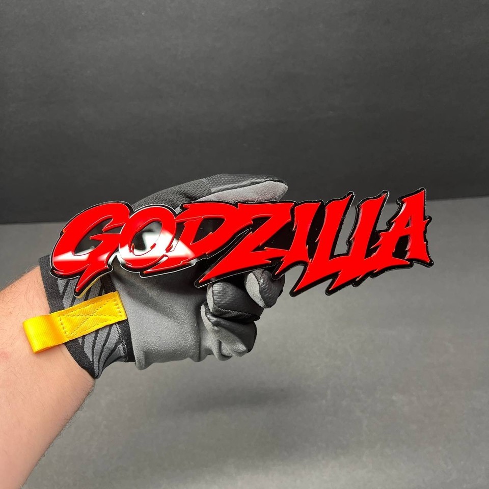 1PC Aggressive GODZILLA Custom 3D Car Emblem –Multicolor Acrylic Car ...