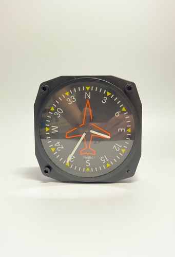 Aircraft Avionics Compass Clock by Trintec Battery Tested, 6.5” x 6.5 ...