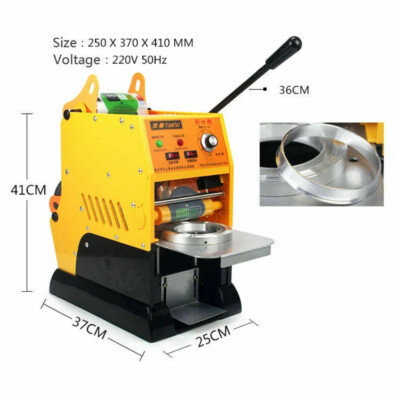 220V Electric Bubble Tea Sealing Machine Boba Cup Sealer 315W 9/9.5CM ...