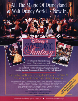 1993 Disneys Symphonic Fantasy Promo Vintage Print Ad | eBay