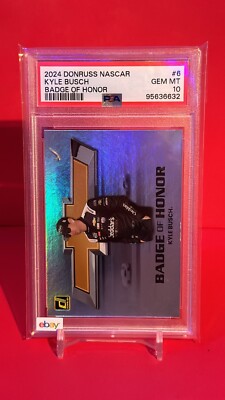 2024 Donruss Nascar Badge of Honor Kyle Busch PSA 10 | eBay