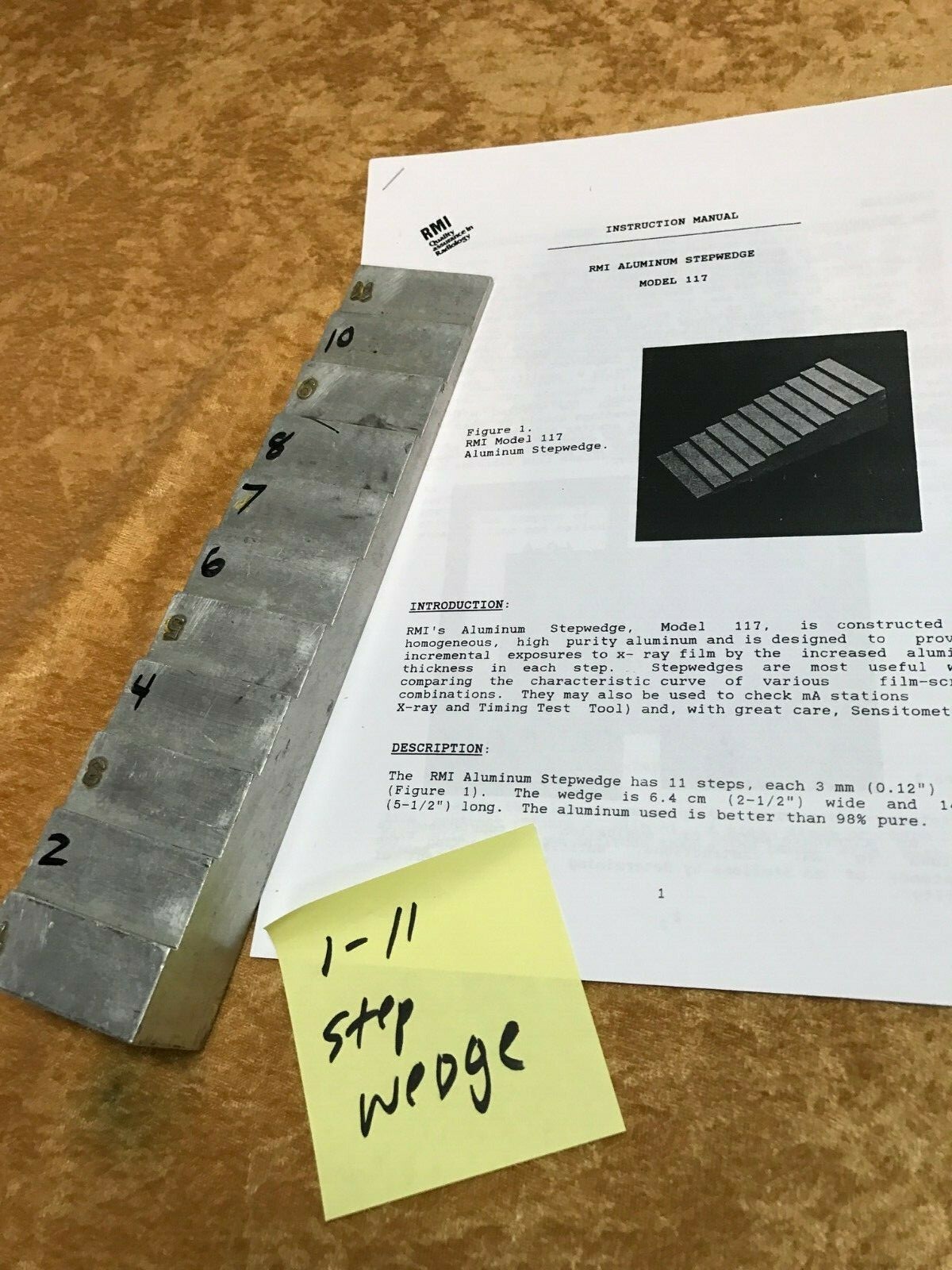 RMI step wedge phantom xray test tool set Gammex victoreen unfors ...