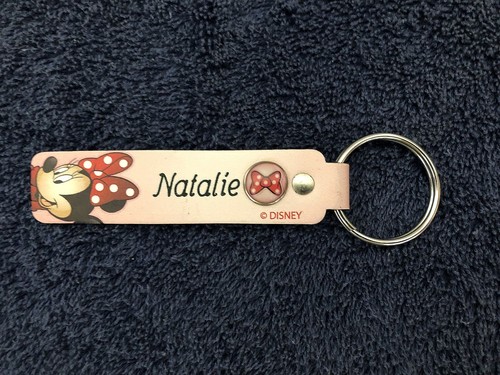 NAME NATALIE PINK MINNIE MOUSE KEY CHAIN DISNEY | eBay