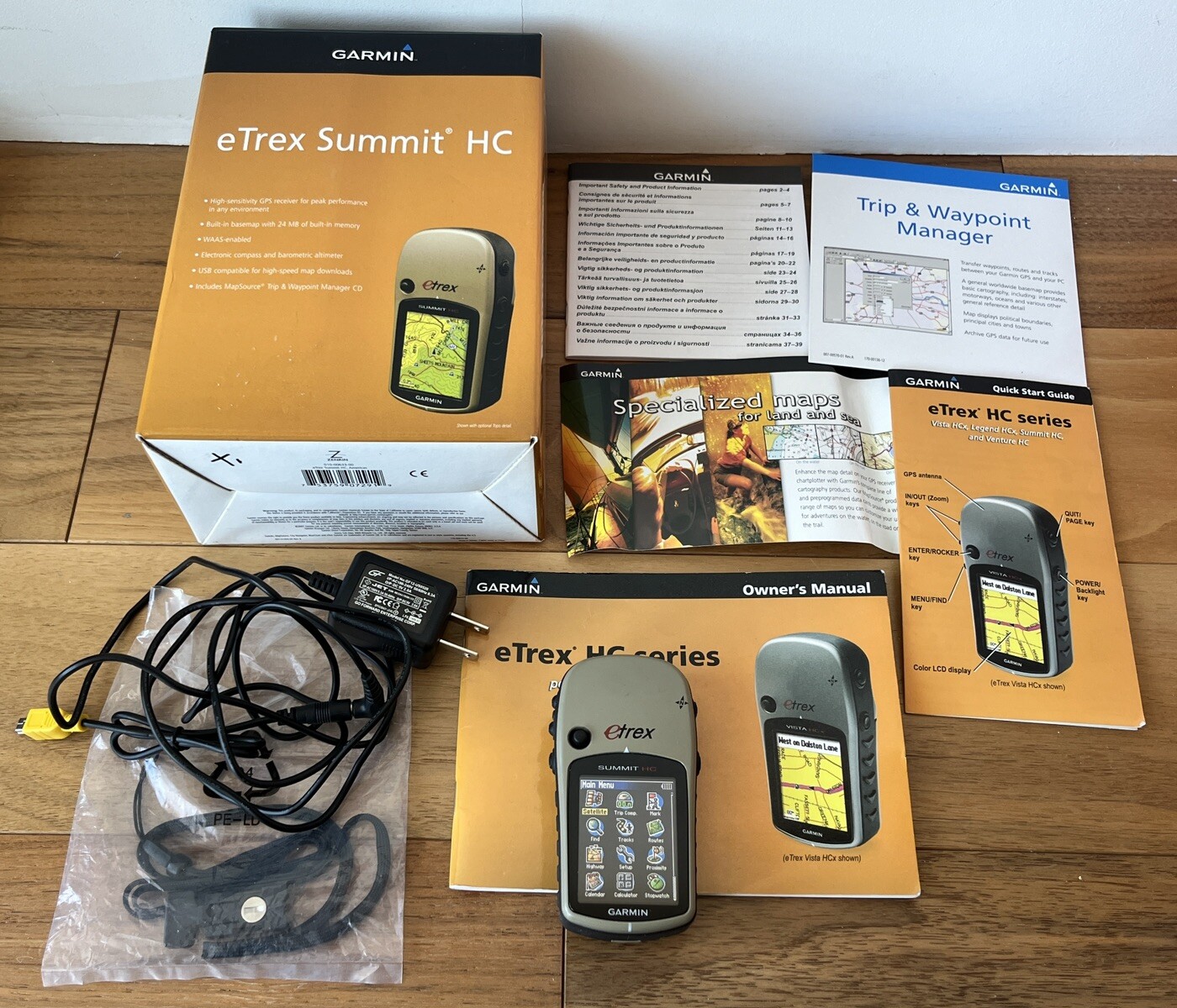 Garmin eTrex Summit HC Yellow/Black LCD Display Waterproof Hiking GPS ...