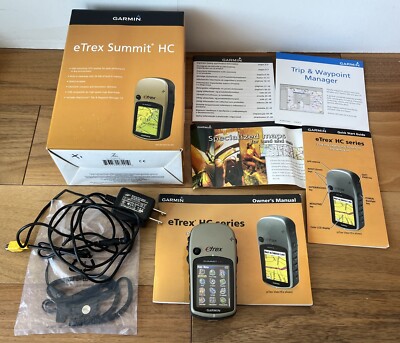 Garmin eTrex Summit HC Yellow/Black LCD Display Waterproof Hiking GPS ...