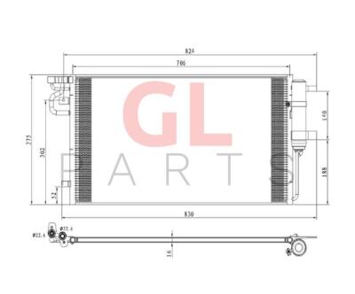 Air Condenser A/C Radiator Conditioning FOR FORD TRANSIT CONNECT 2013 ...