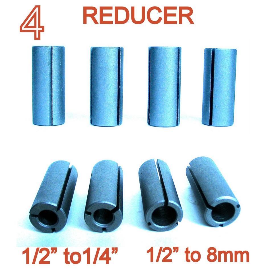 4 pc Collet Reducer Bushing for 8mm, 1/4" Router Bit GSA | eBay