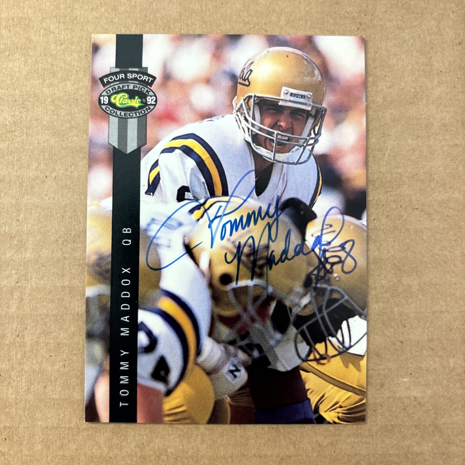 1992 Classic Four Sport Draft Pick Collection Auto Tommy Maddox Rookie ...