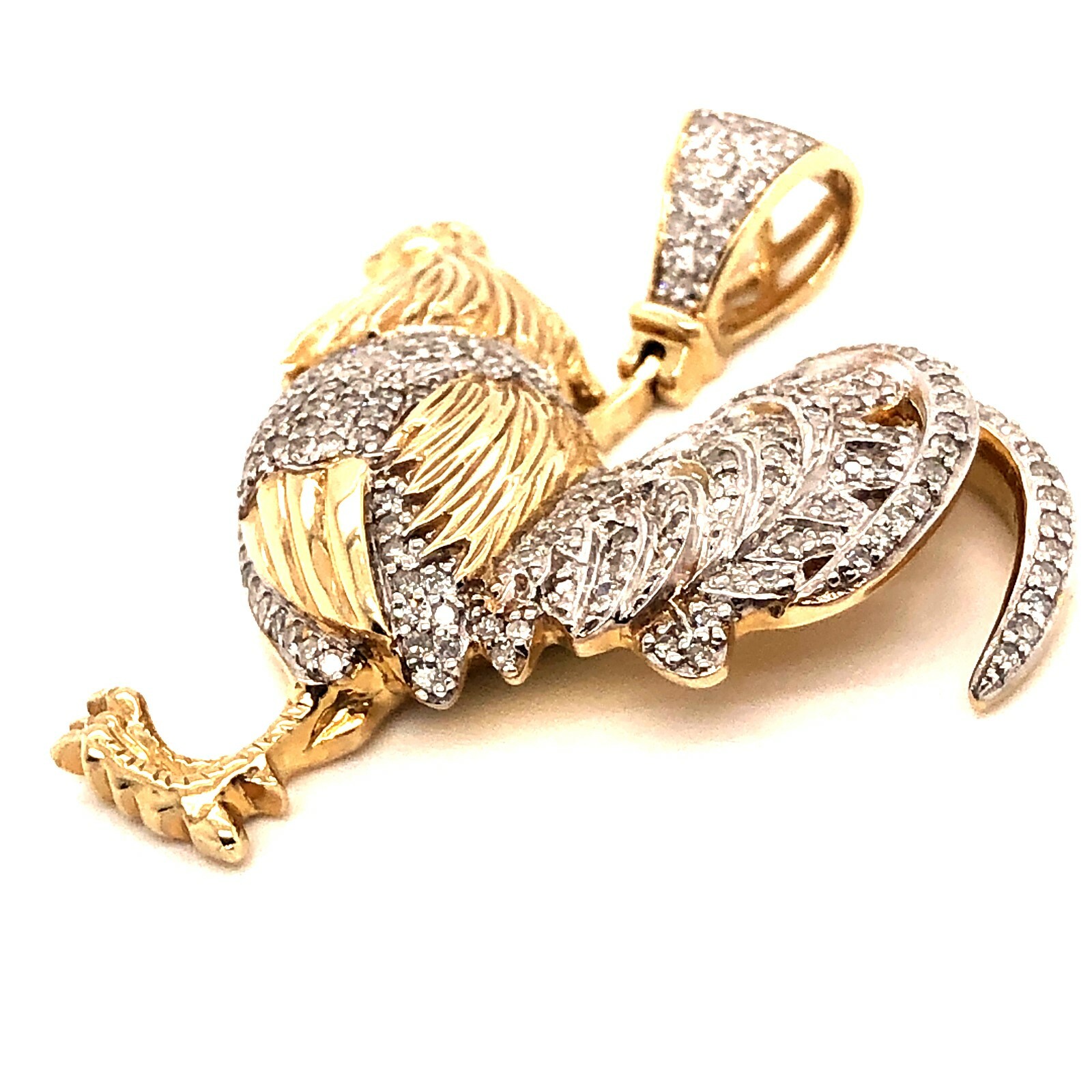 10k yellow gold Rooster/Gallo pendant | eBay