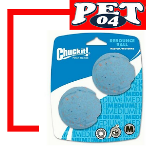 ChuckIt! Rebounce Natural Recycled Rubber Dog Ball, Medium, 2 Pack ...