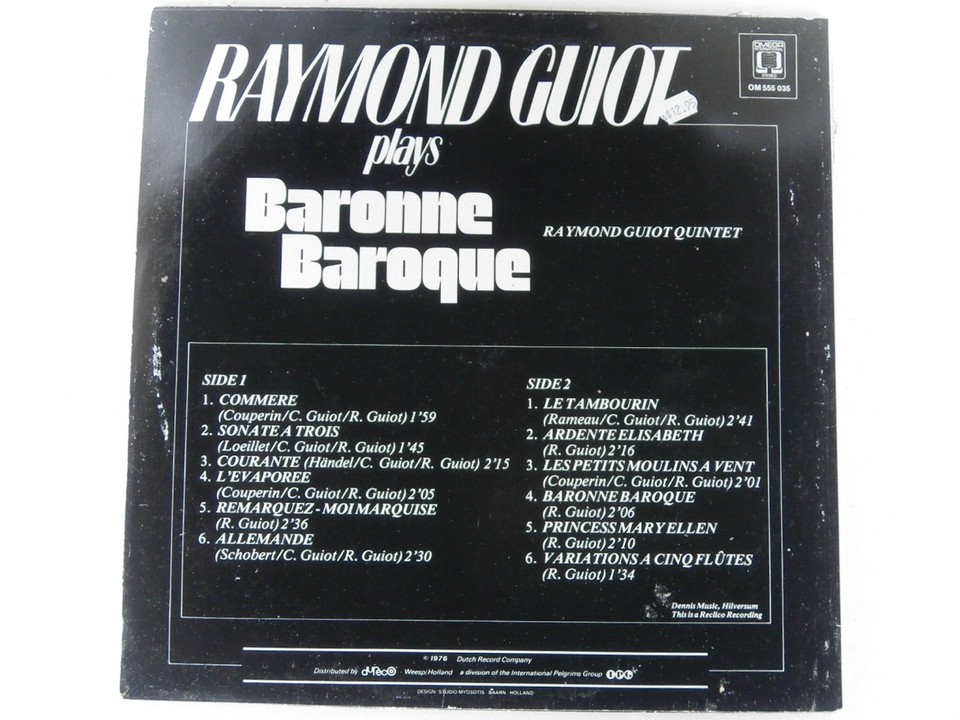 RAYMOND GUIOT QUINTET plays BARONNE BAROQUE - LP | eBay