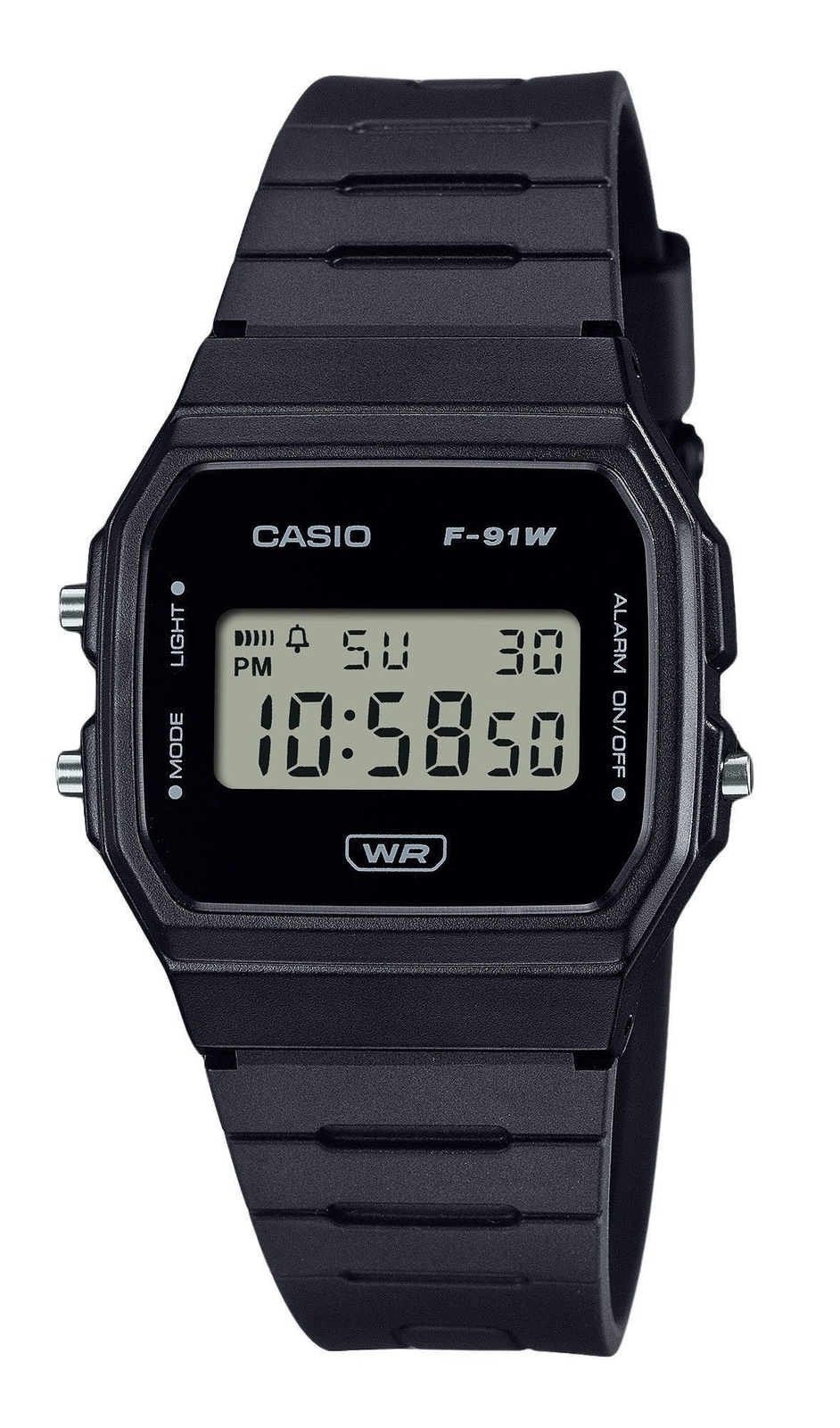Casio F-91 Digital Black Bio Based Resin Strap Quartz F-91WB-1A WR ...