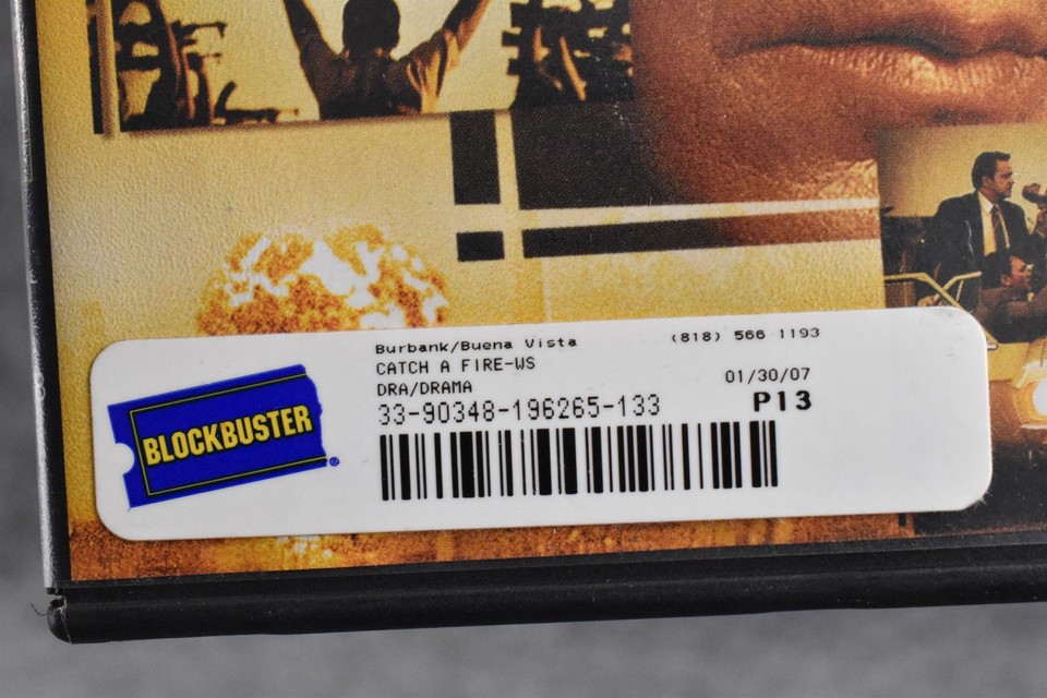 Catch a Fire (DVD, 2006) Tim Robbins Derek Luke Blockbuster Rental ...