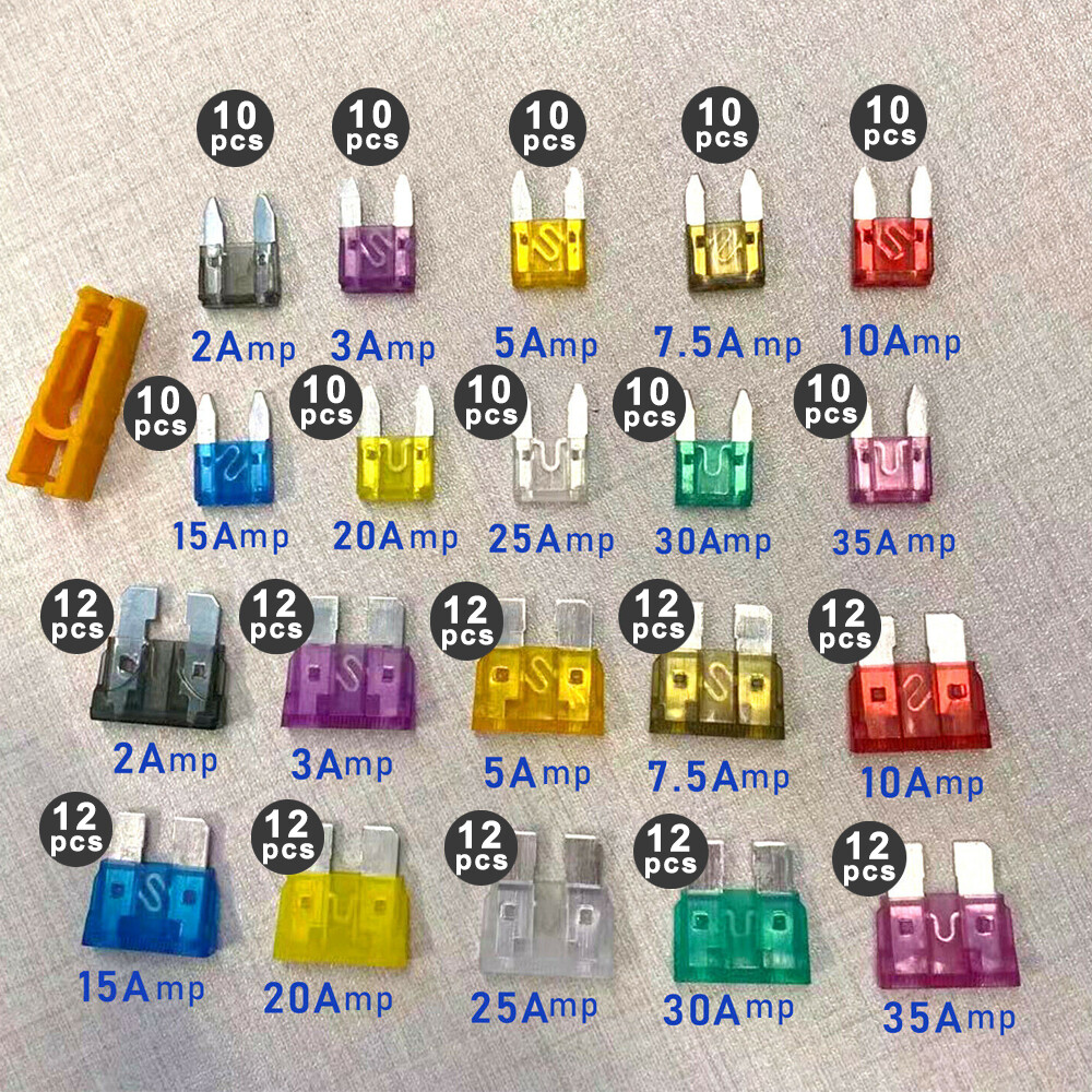 220x Assorted Mini Fuse Blade Fuses Set Auto Car Truck Assortment Kits ...