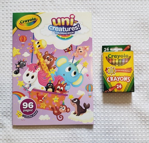 Crayola Uni Creatures Coloring Book with Crayola Crayons 24 Crayons | eBay