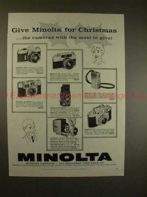 1960 Minolta Camera Ad - Give for Christmas, SR-2, V2 + | eBay