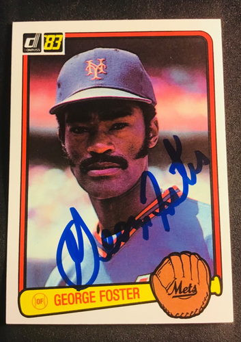 New York Mets GEORGE FOSTER signed auto autographed 1983 DONRUSS card ...