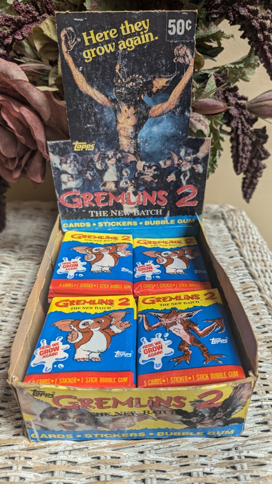 SALE!!! 1990 Topps GREMLINS 2 Movie Trading Cards SEALED Wax Gum Pack ...