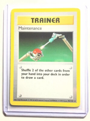 MAINTENANCE - 83/102 - SHADOWLESS Base Set - Pokemon Card - EXC / NM | eBay