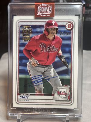 2023 Topps Archives Signatures Bryson Stott Auto 21/99, Bowman Prospect ...