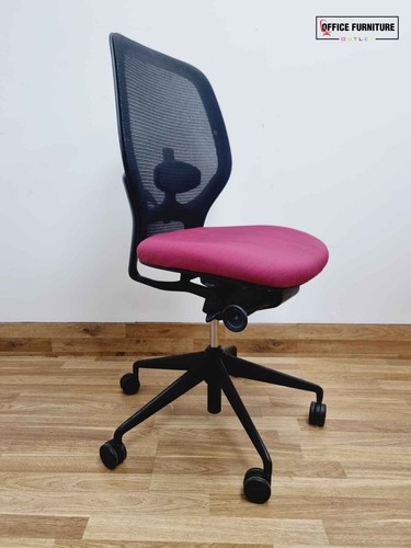 Orangebox Ara Swivel Chair - Pink Base - Armless - Lumbar Support ...