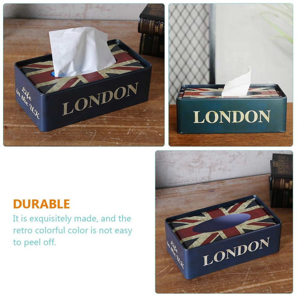 Bedside Tissue Box Rectangular Container Storage Case Paper Organizer ...