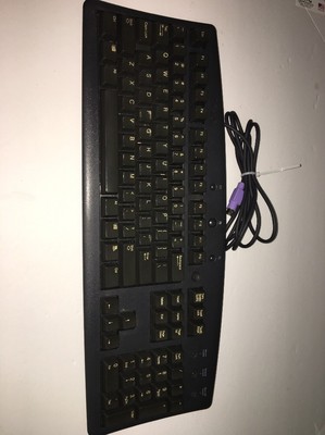 Dell Wired PS/2 Computer Keyboard 104 Key Black RT7D00 025PGG TH-025PGG ...