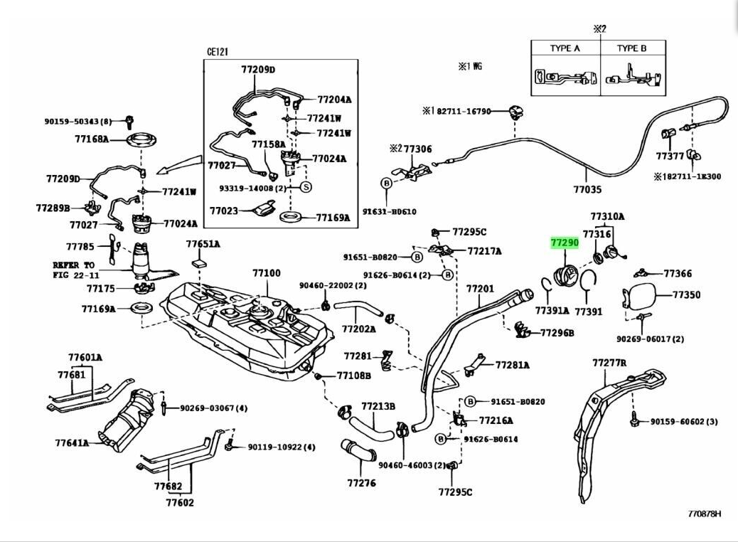 7729112150 Genuine Toyota Shield ASSY Fuel Tank Filler Pipe 77291-12150 ...