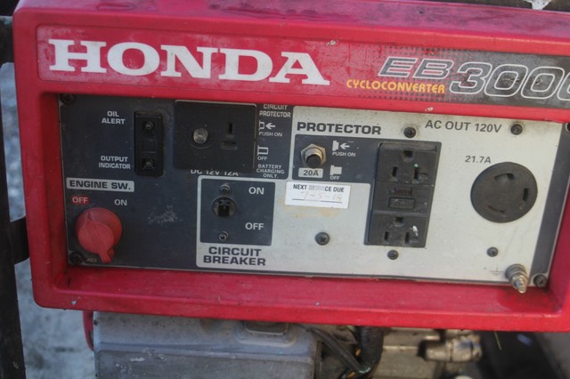 Honda Power Equipment EB3000C 3000W Portable Gas Industrial Generator ...