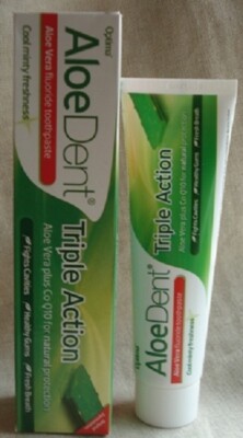 ALOE DENT TRIPLE ACTION ALOE VERA TOOTHPASTE 100ML + FLUORIDE 3 TUBES ...