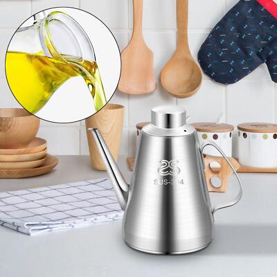 Stainless Steel Oil Dispenser Olive Oil Bottle Kettle Oil Container Oil ...
