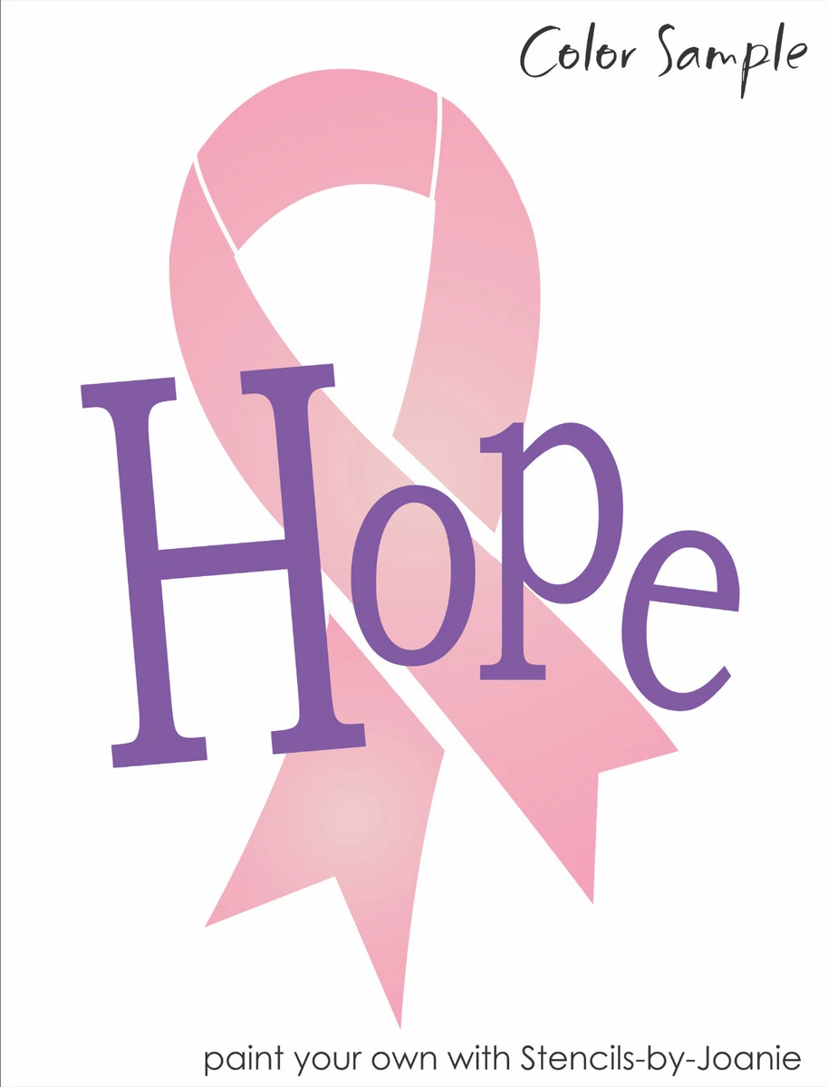 Awareness Ribbon Stencil