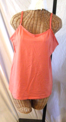 Women's Spaghetti Strap T-Shirt By A.N.A. New Approach, Size 1X, Coral ...