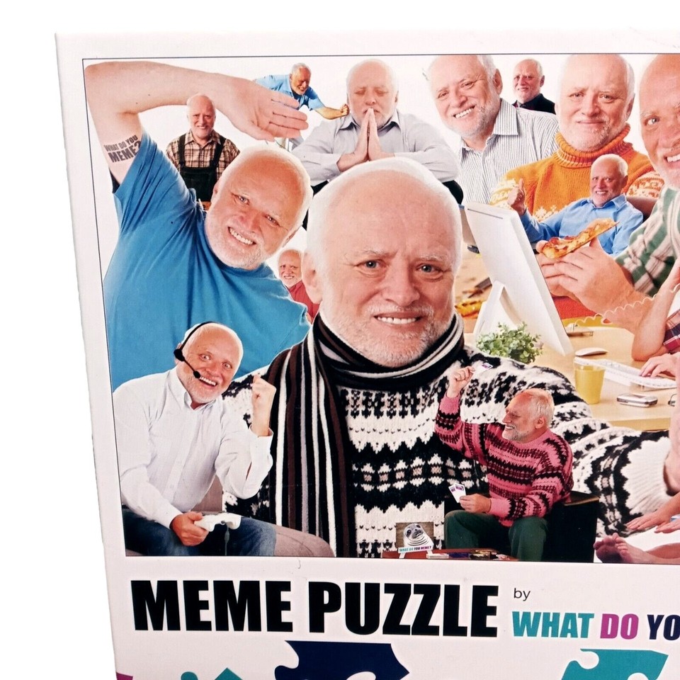 Hide the Pain Harold Puzzle Funny Meme 500 Piece Family Game Night ...