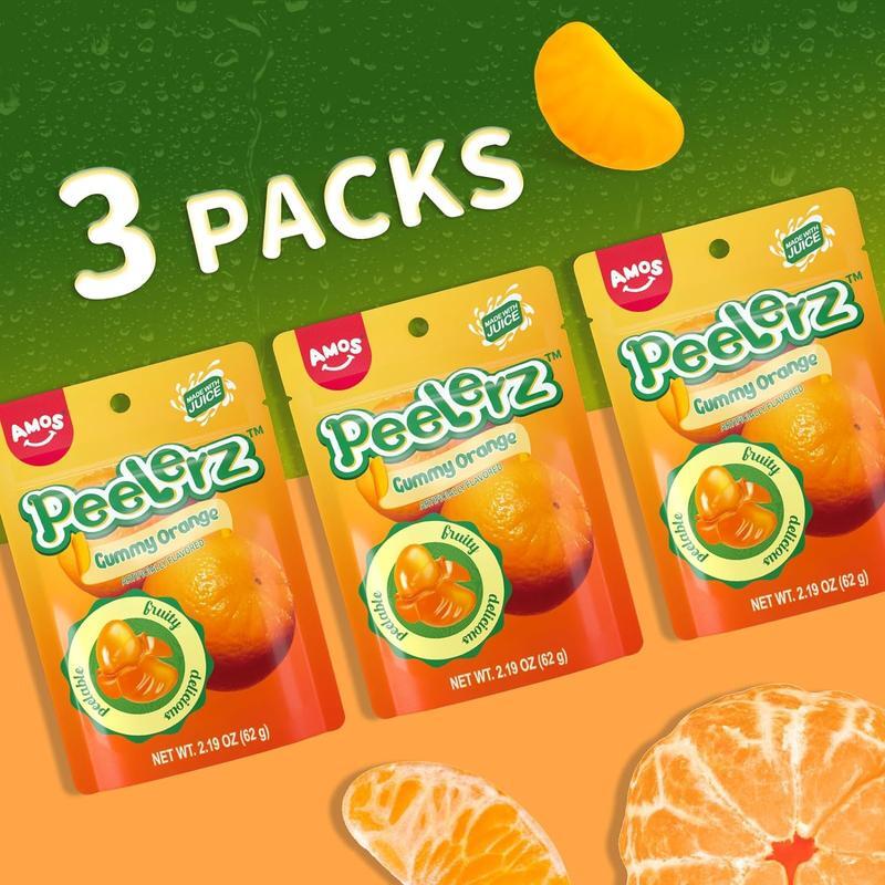 (3 packs) Gummy Peel Fruity Mango Gummy Peelable Fruit Candy Resealable ...