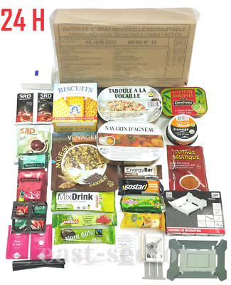 French Army MRE RCIR 24h Military Food Ration Meal Combat Daily Pack ...