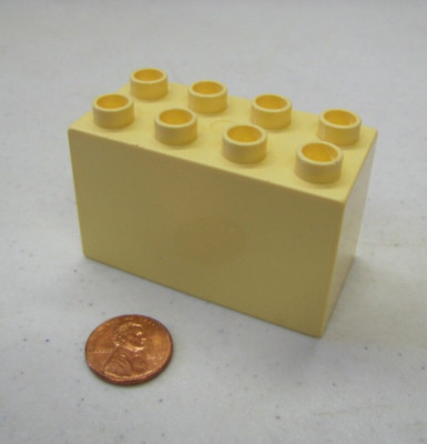 Lego Duplo Block Pale Yellow 2X4X2 Brick Block House Town Building | eBay