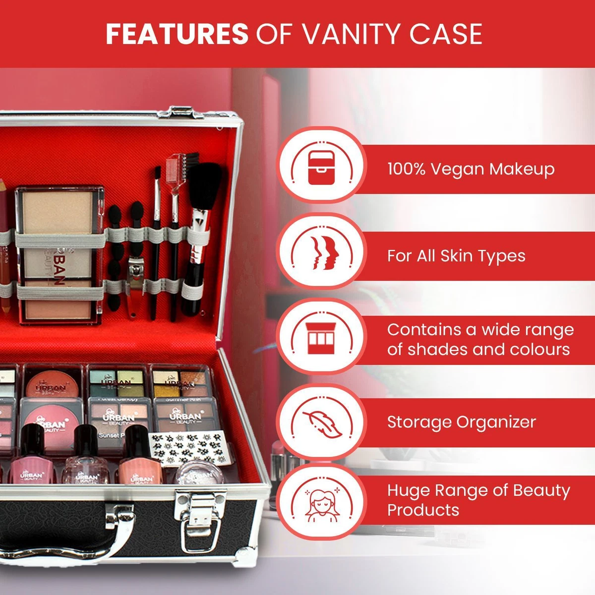 Urban Beauty Makeup Vanity Case | Saubhaya Makeup