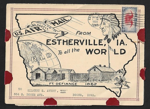 US BOONE/ESTHERVILLE IOWA NATIONAL AIR MAIL WEEK COVER 1938 | eBay