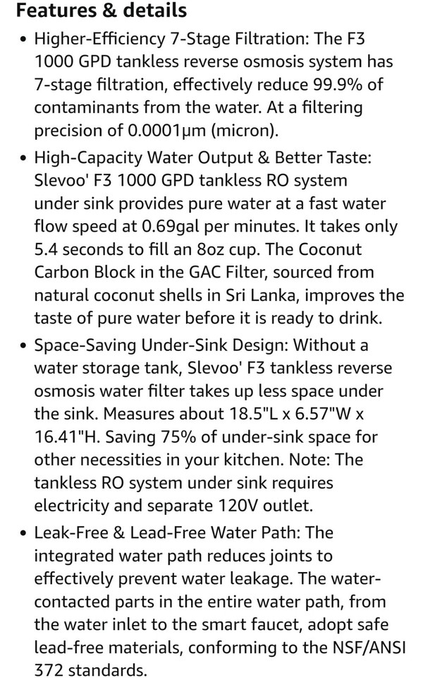 1000 GPD Tankless Reverse Osmosis System Under Sink, Tankless RO System, 7 St... | eBay