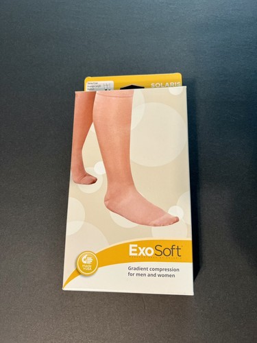 ExoStrong Below Knee Compression Sock Medium, Beige (20-30mmHg) by ...