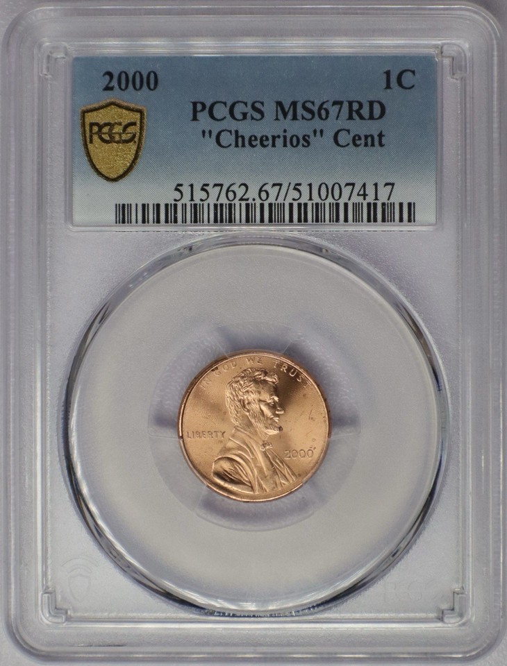 2000 1c Cheerios Lincoln Cent - PCGS MS 67 RD | eBay