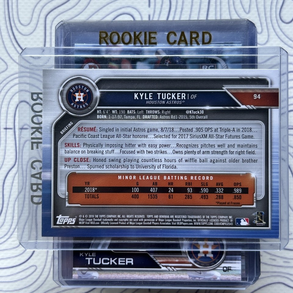 2019 Bowman Kyle Tucker Rookie Card RC ASTROS #94 | eBay