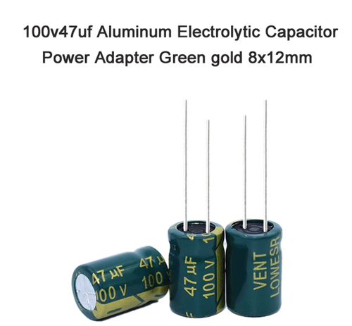 100v47uf Aluminum Electrolytic Capacitor Power Adapter Green gold ...