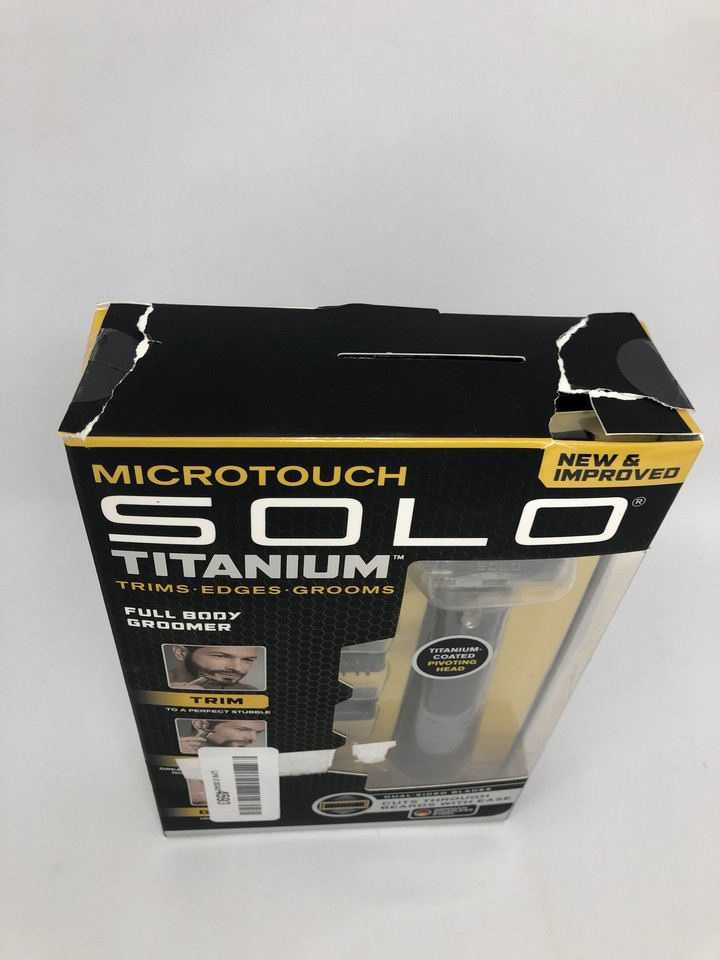 MicroTouch SOLO Titanium, Rechargeable Beard & Body Razor that Trims ...