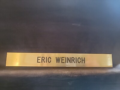 Eric Weinrich New Jersey Devils Locker Room Name Plate 1988-1992. | eBay
